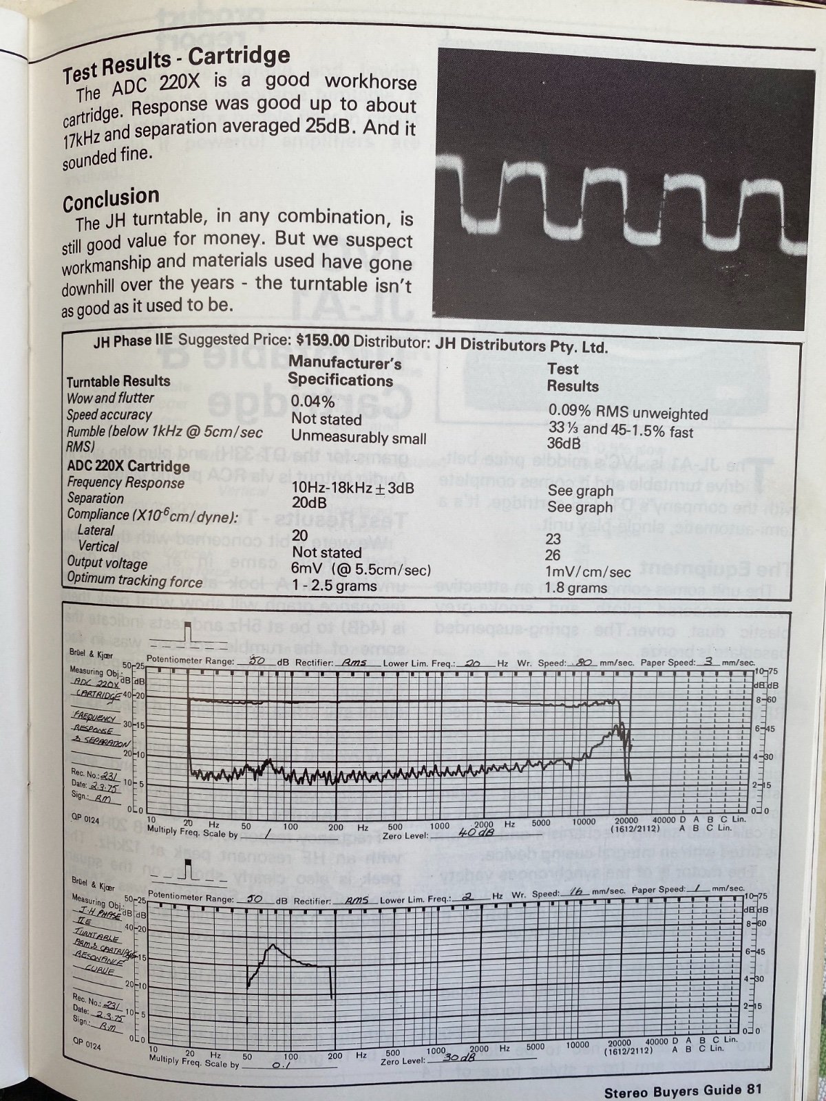 Some info about JH Reproducers and Sansui 1050/2050 arms - Turntables ...