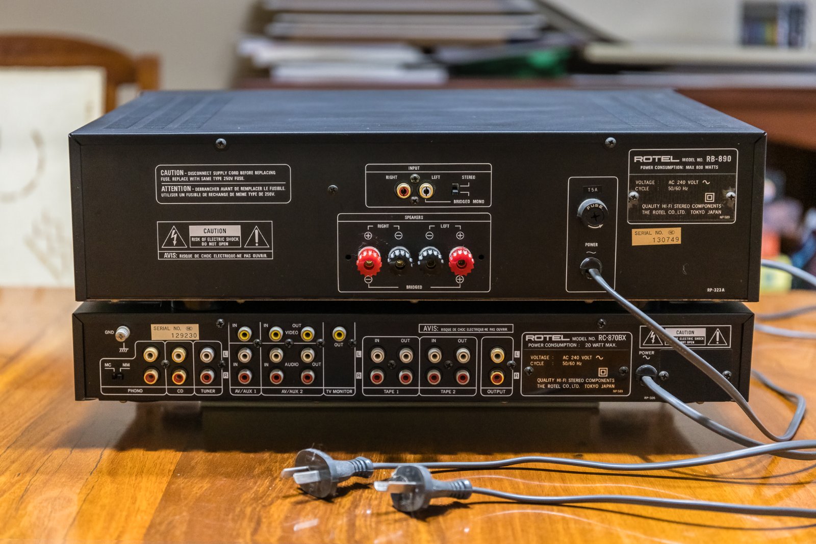 SOLD: FS: Rotel RC870BX pre amp/ Rotel RB890 power amp combo - Stereo ...