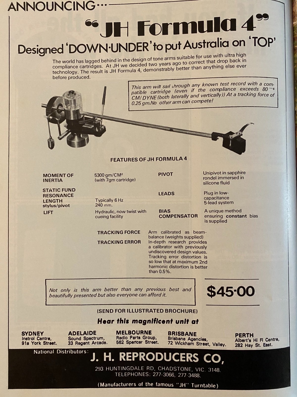 Some info about JH Reproducers and Sansui 1050/2050 arms - Turntables ...