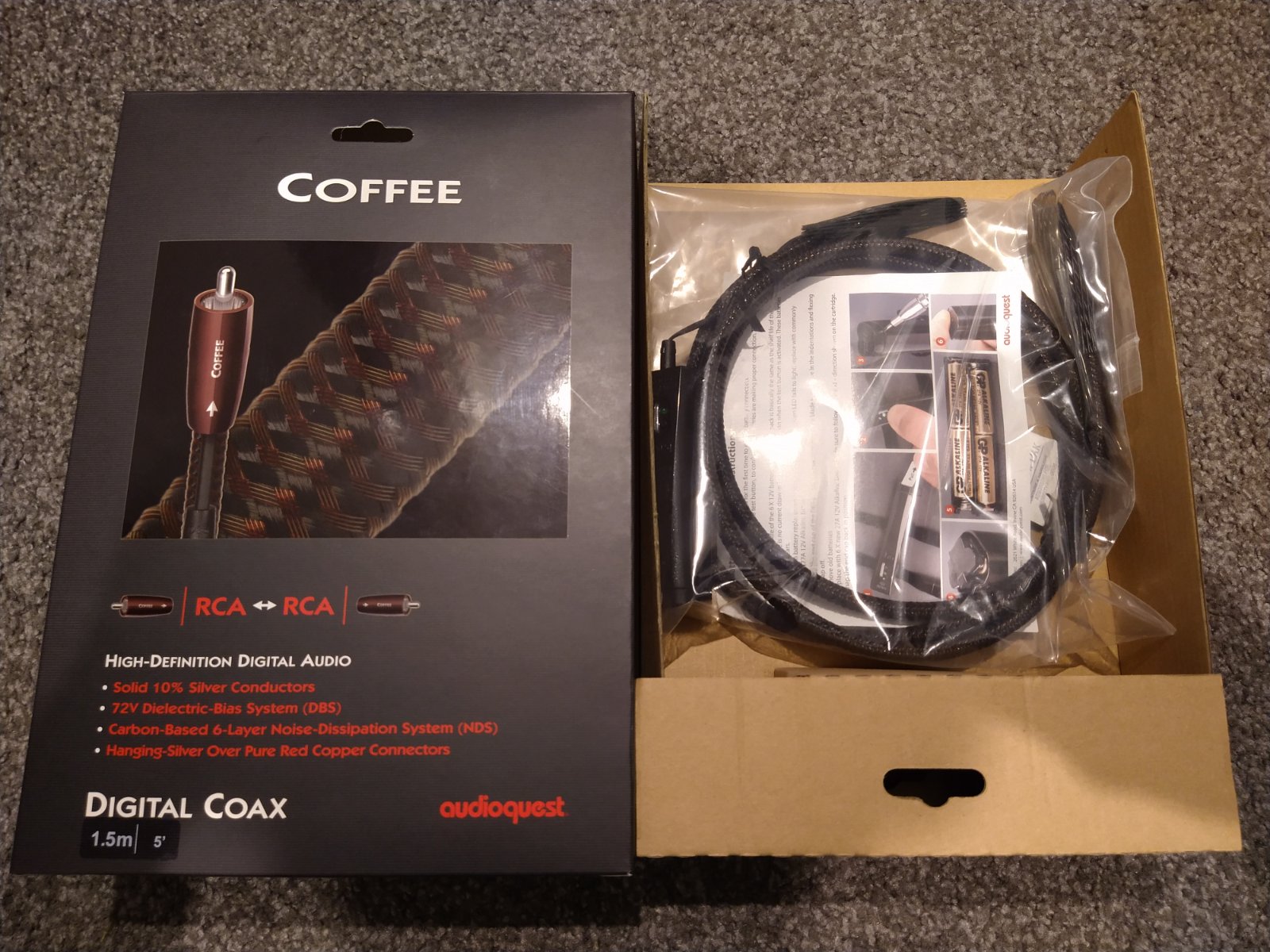 Audioquest Coffee Coax Cable - Hi-Fi and Cinema Cables & Accessories ...