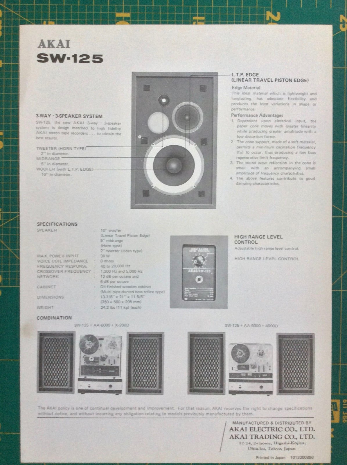 AKAI SW-125 SPEAKERS - Stereo, Home Cinema, Headphones Components ...