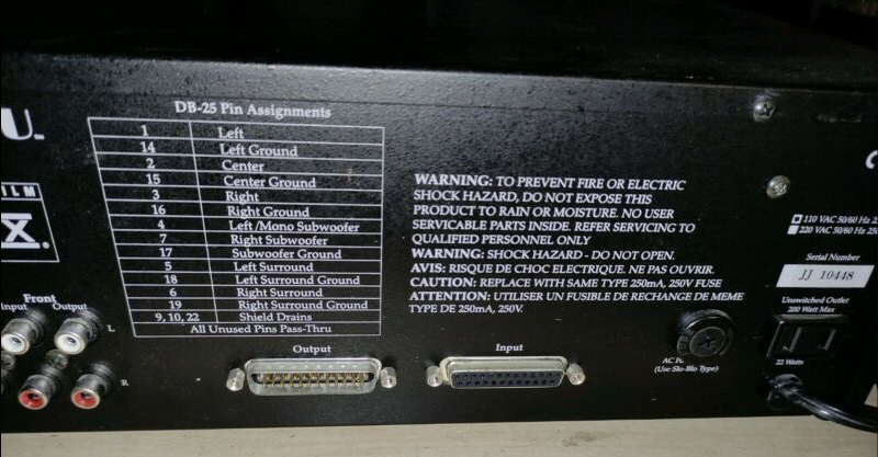 FS: Audio Control The BIJOU 5.1 THX Certified Equaliser (110V) - Stereo ...