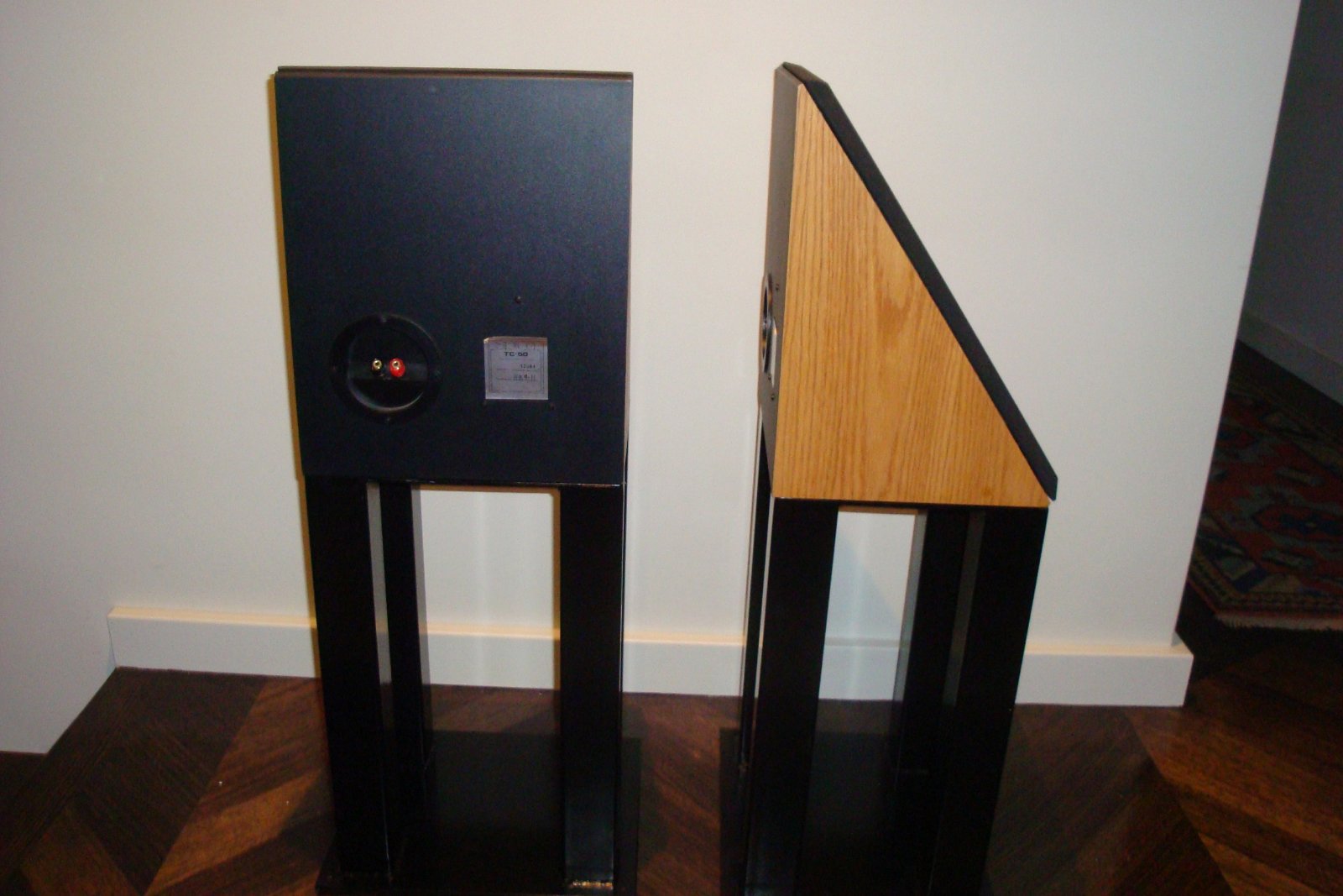 FS: SPICA TC 50 LOUDSPEAKERS IN LIGHT OAK AND PAIR OF CUSTOM BUILT ...