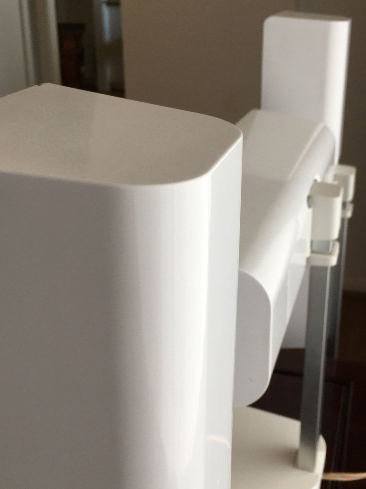 Krix Tryptix x 3 (left, right and center). Speakers include wall mounts ...