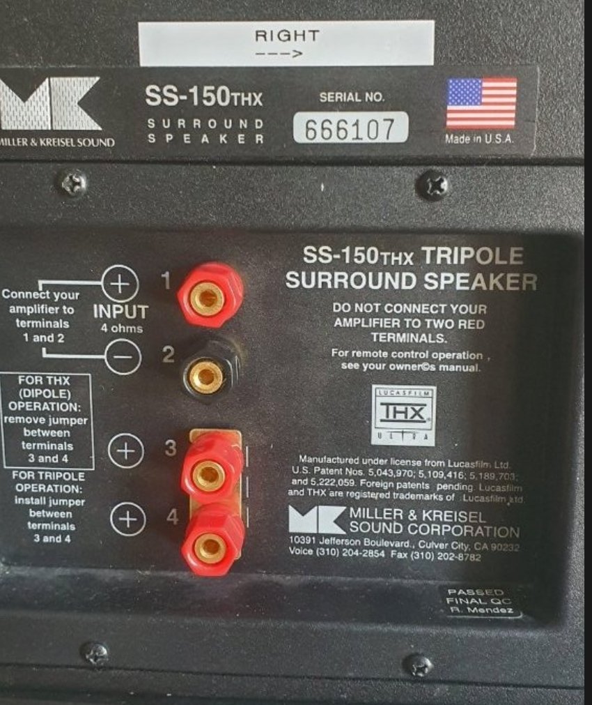 FS:M&K SOUND ss150 surround speaker - Stereo, Home Cinema, Headphones ...