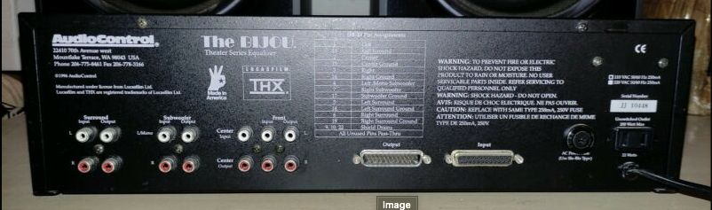 FS: Audio Control "The BIJOU" 5.1 THX Certified Equaliser (110V) *PRICE ...