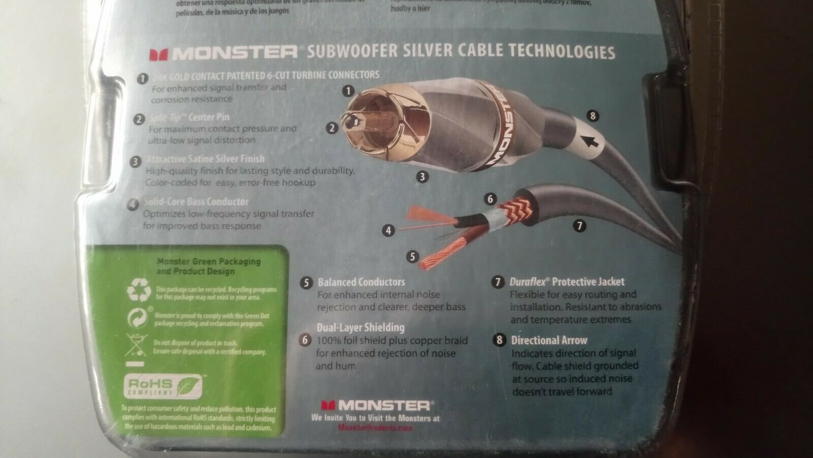 FS: Monster High Performance Subwoofer Cable (Model: 400SW) 5 Meters ...