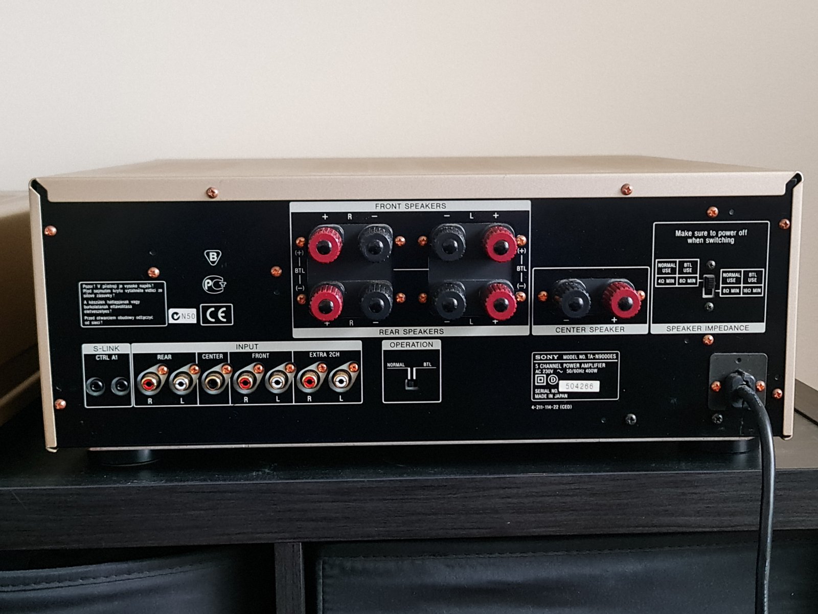 FS: Sony TA-N9000ES and TA-E9000ES 5ch Class AB Pre/Power Amplifier ...