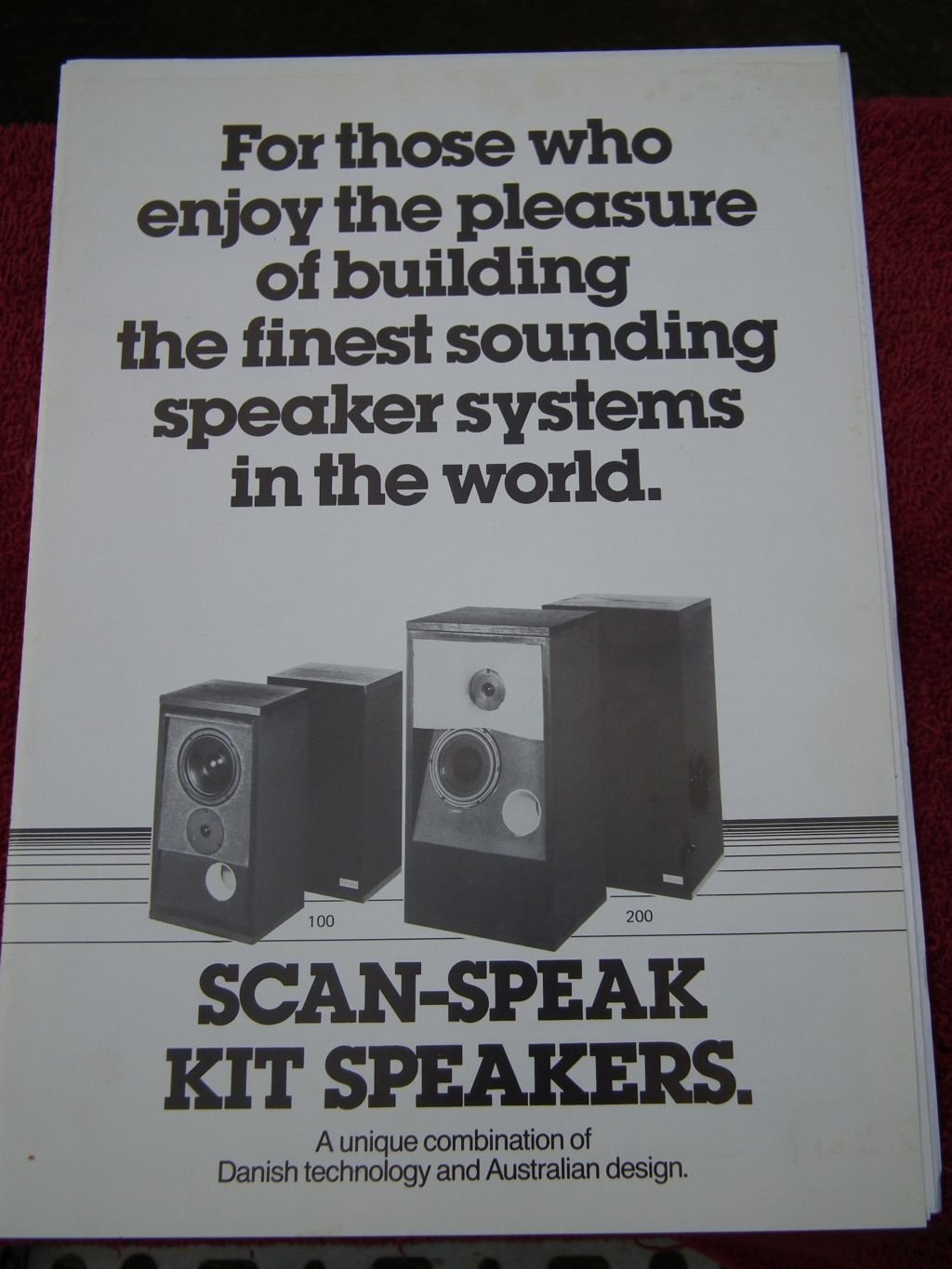 FS: Scanspeak Series 200 kit speaker pair from late 1980's - Stereo ...