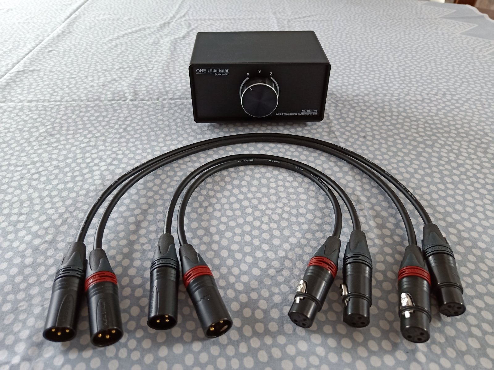 FS: Douk Audio / One Little Bear 3-Way XLR Switch and 4 Cables - Hi-Fi ...