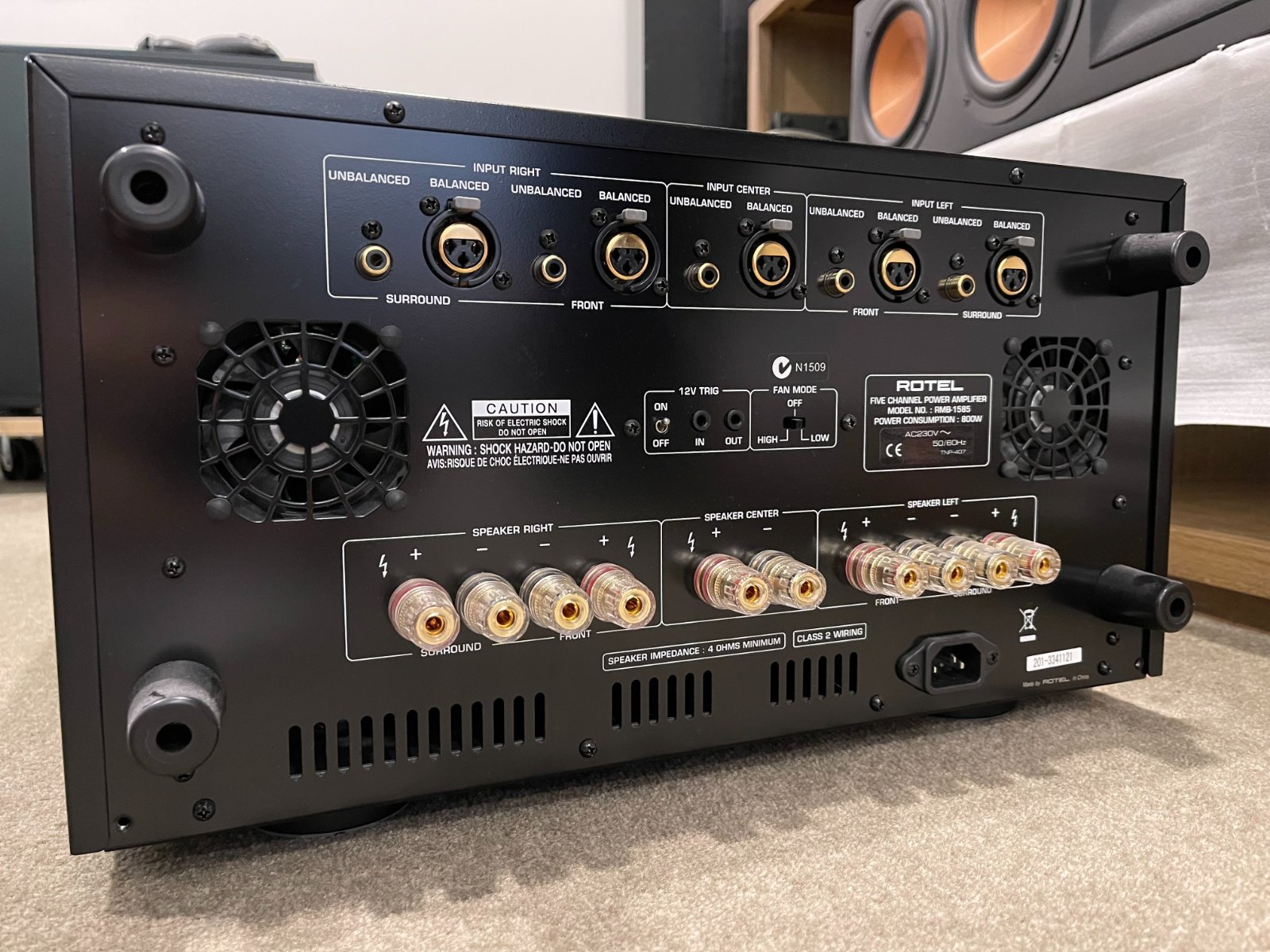 FS: Rotel RMB-1585 (5 x 200w Channel, Class A/B Amplifier) - Stereo ...