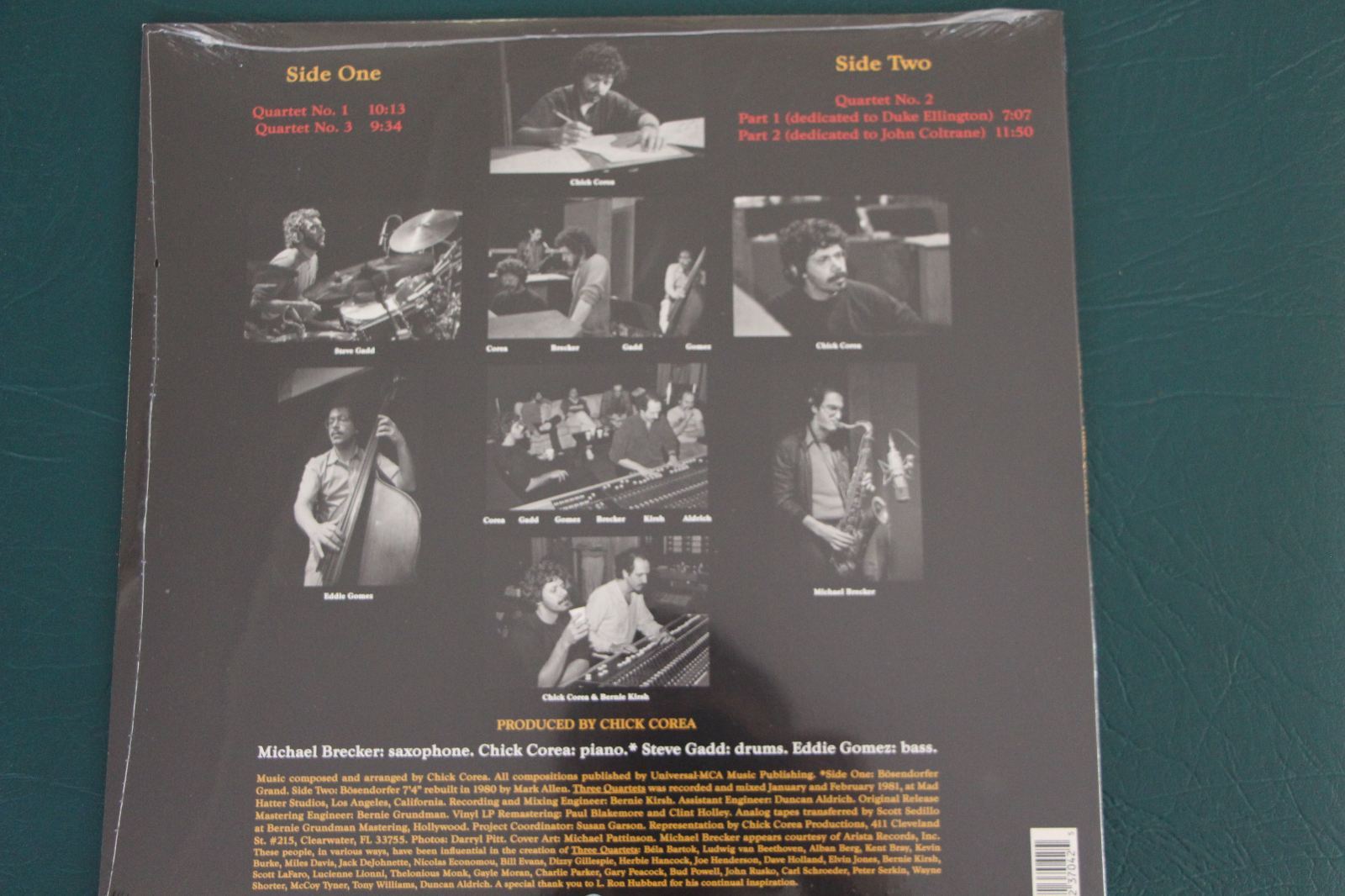 Chick Corea-Three Quartets Vinyl - Vinyl, CD, and Blu-ray - StereoNET