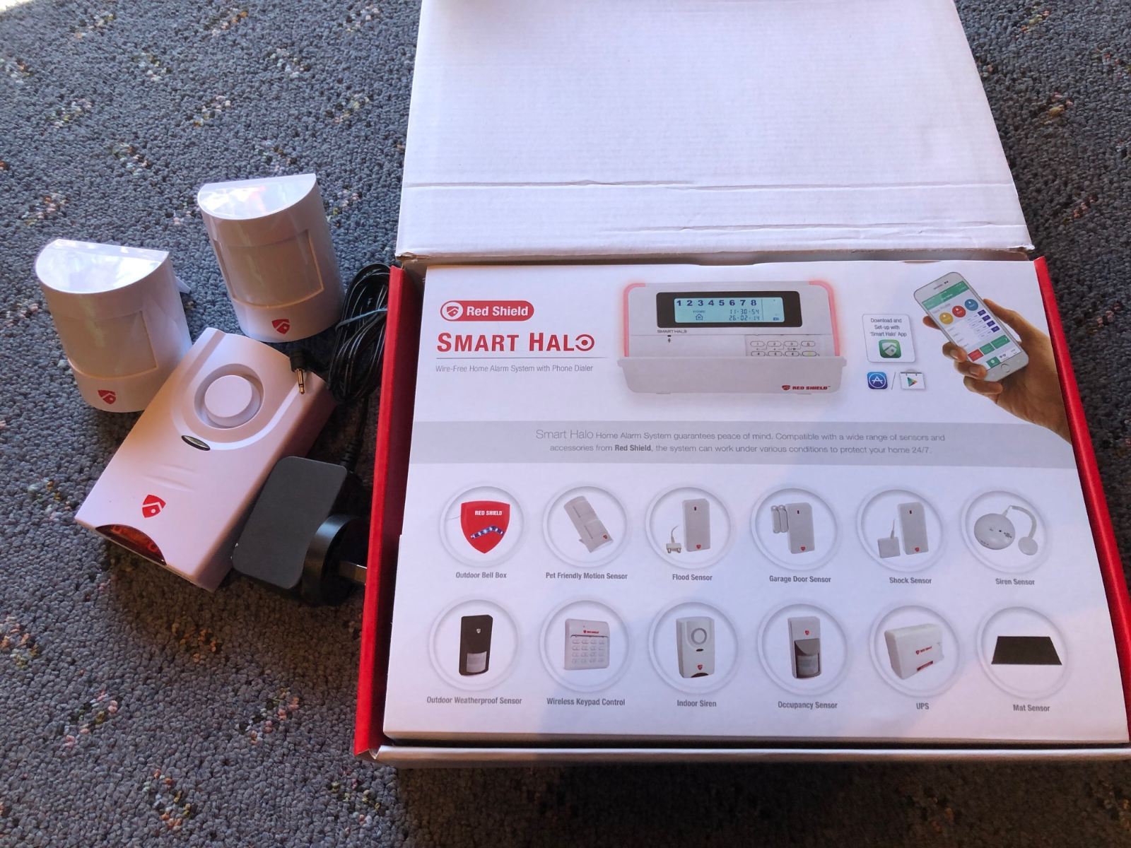 FS: Red Shield "Smart Halo" Wireless Home Security System ...