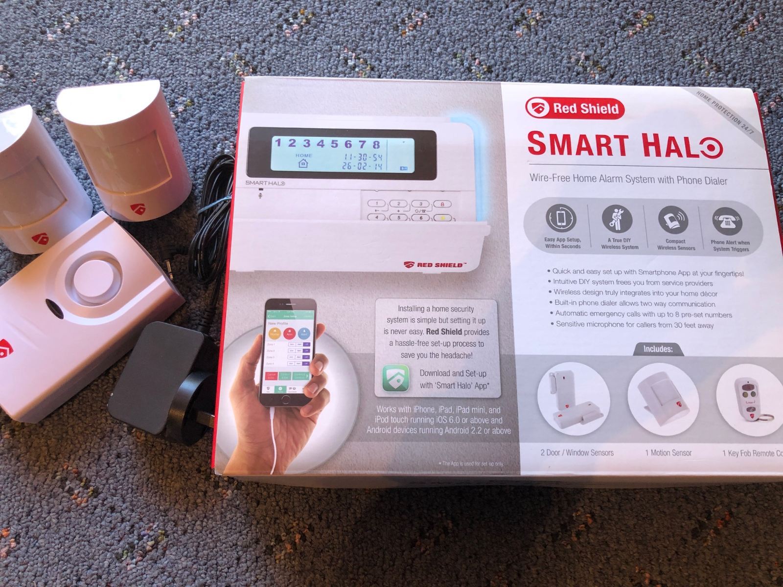 FS: Red Shield "Smart Halo" Wireless Home Security System ...