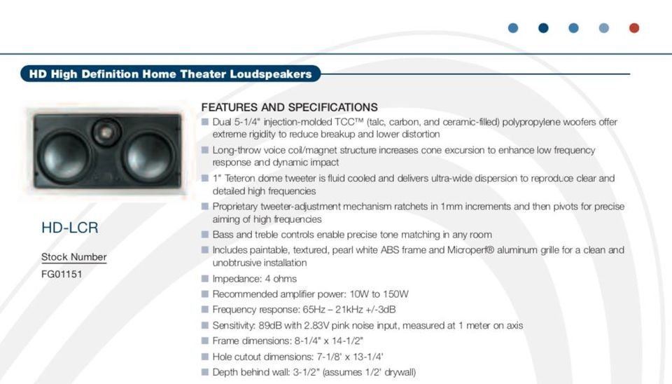 FS: Niles Audio HDLCR, CM730 & SW12 Speaker - Stereo, Home Cinema ...