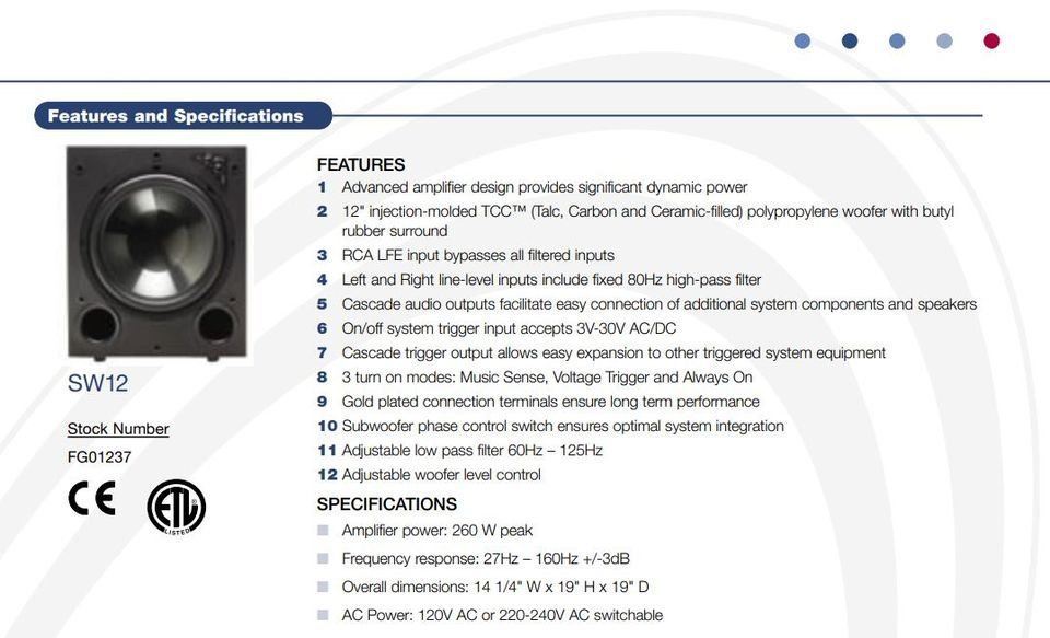 FS: Niles Audio HDLCR, CM730 & SW12 Speaker - Stereo, Home Cinema ...