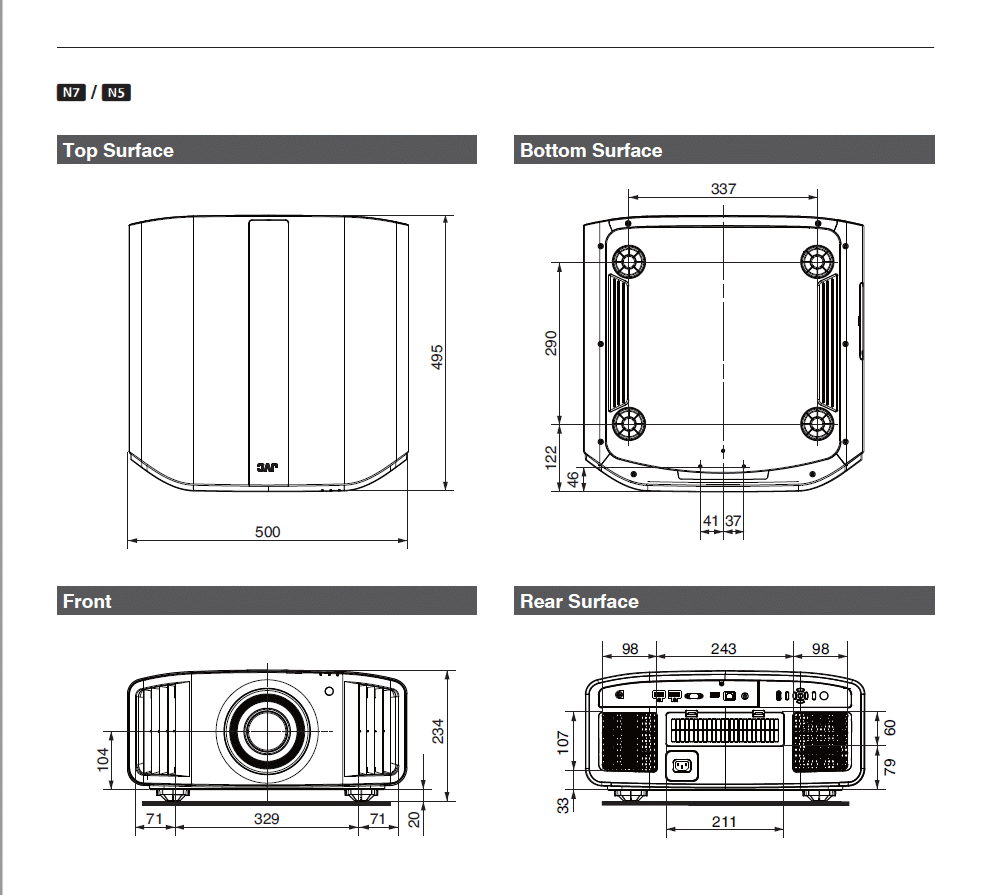 Jvc n7 (and presumably nz8?) feet position - Televisions, Projectors ...
