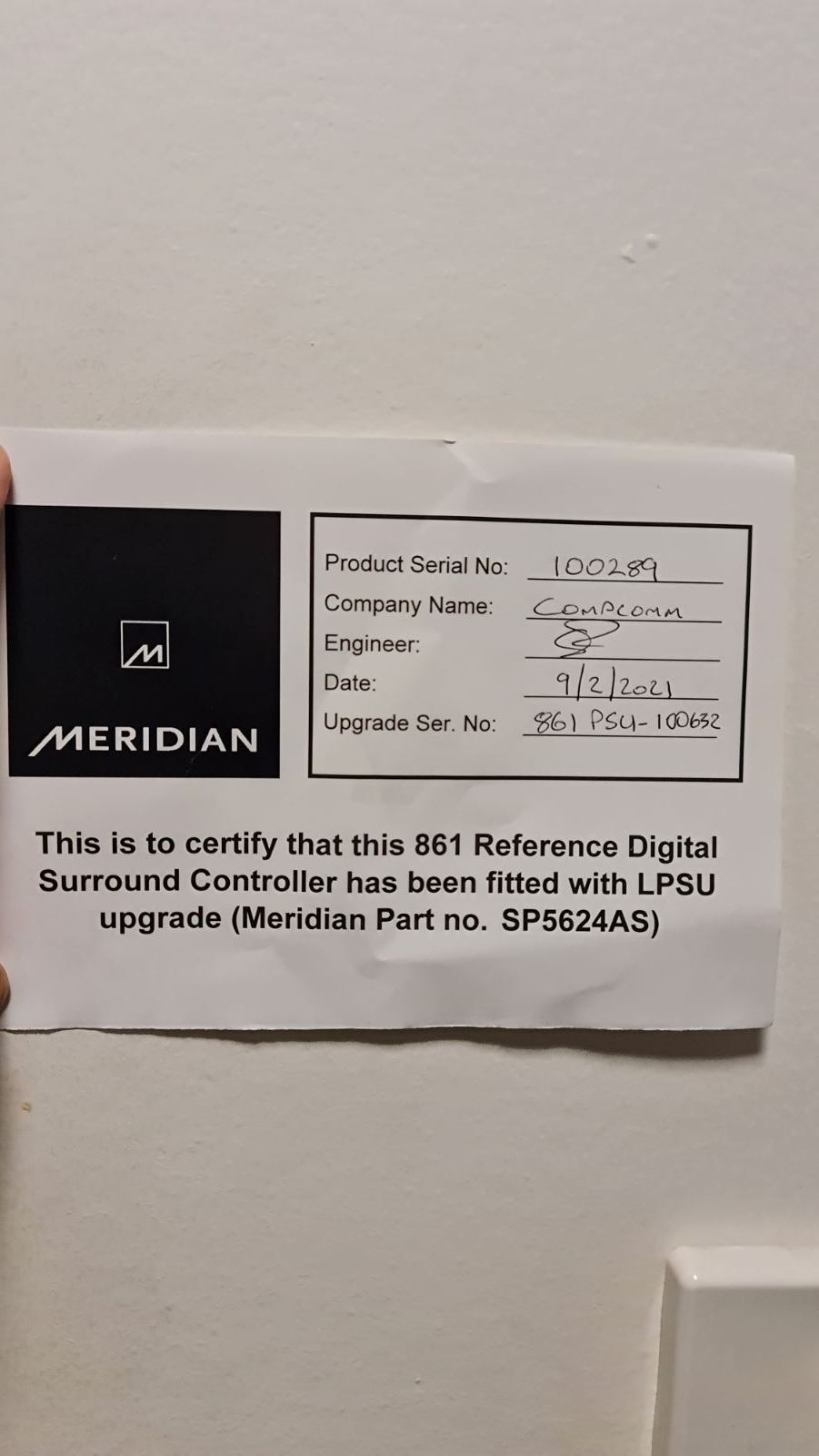 Meridian 861v4 Linear PSU (Free Shipping) w/Linear PSU/ID40 Roon ...