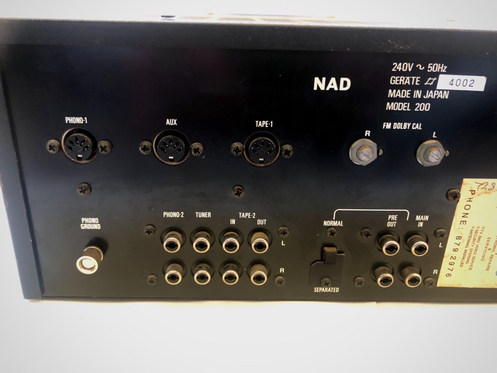 Sold PP. NAD MODEL 200 Beautiful rare Vintage NAD amplifier, 100 watts ...