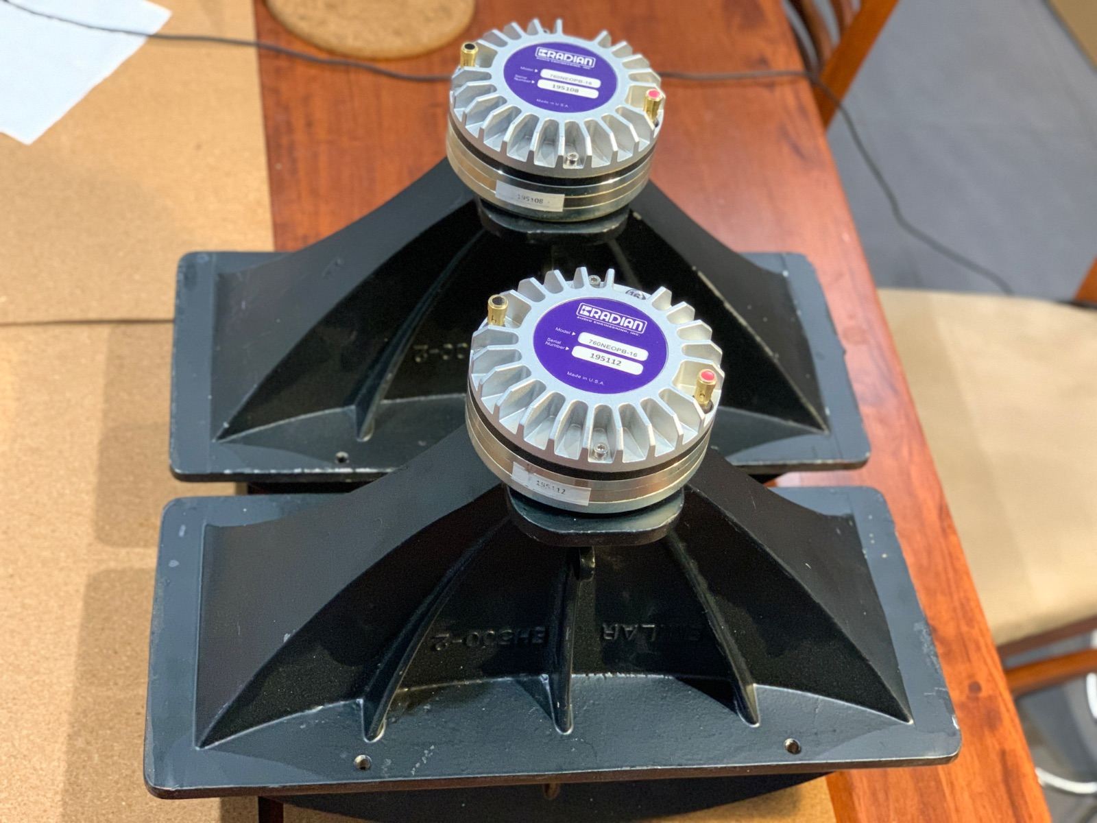 FS: Radian 760neoPB drivers Emilar EH500-2 horns - Hi-Fi and Cinema ...
