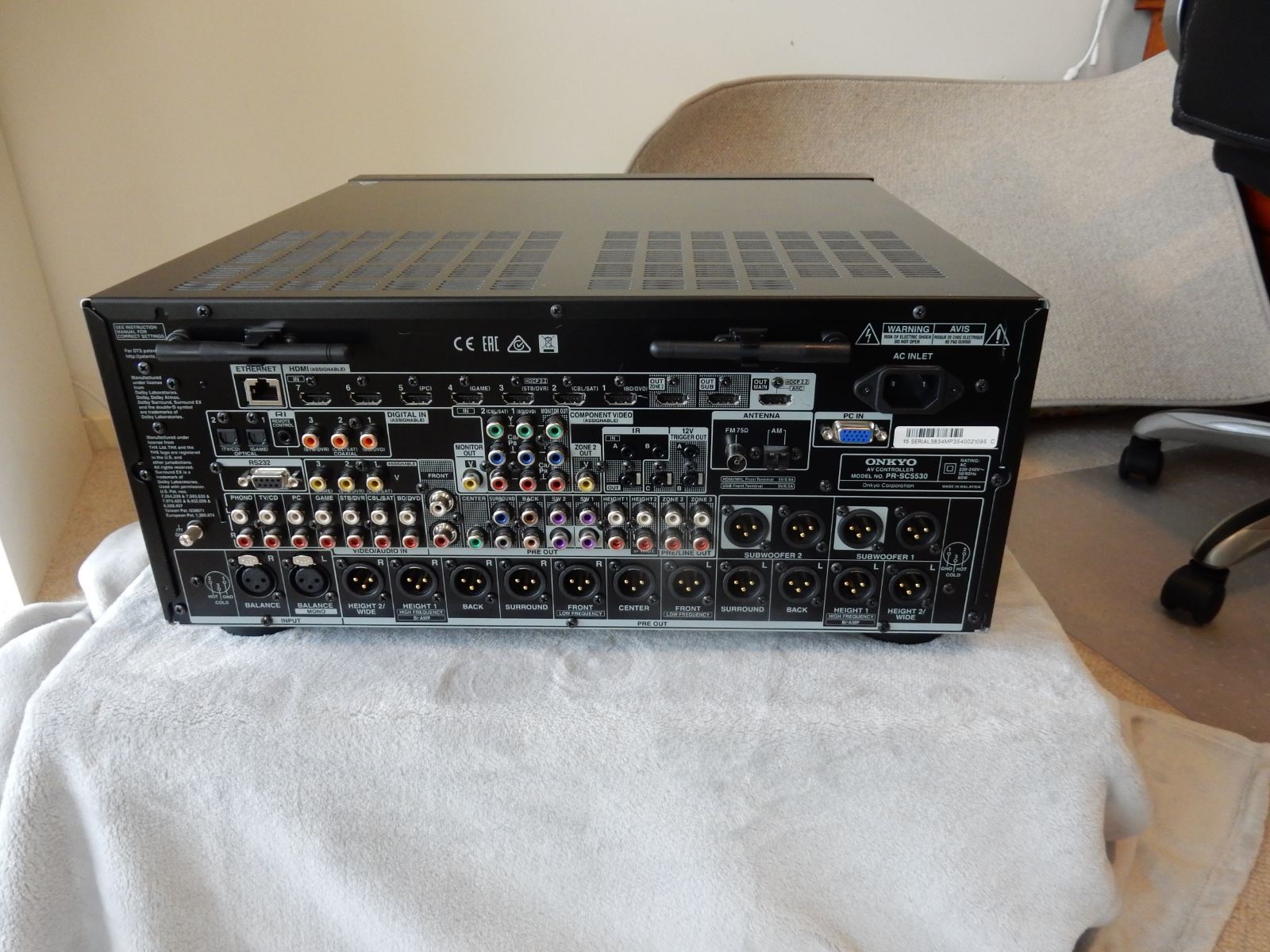 Onkyo PR-SC5530 AV Processor - 11.2-Channel Network A/V Controller - Stereo, Home Cinema ...