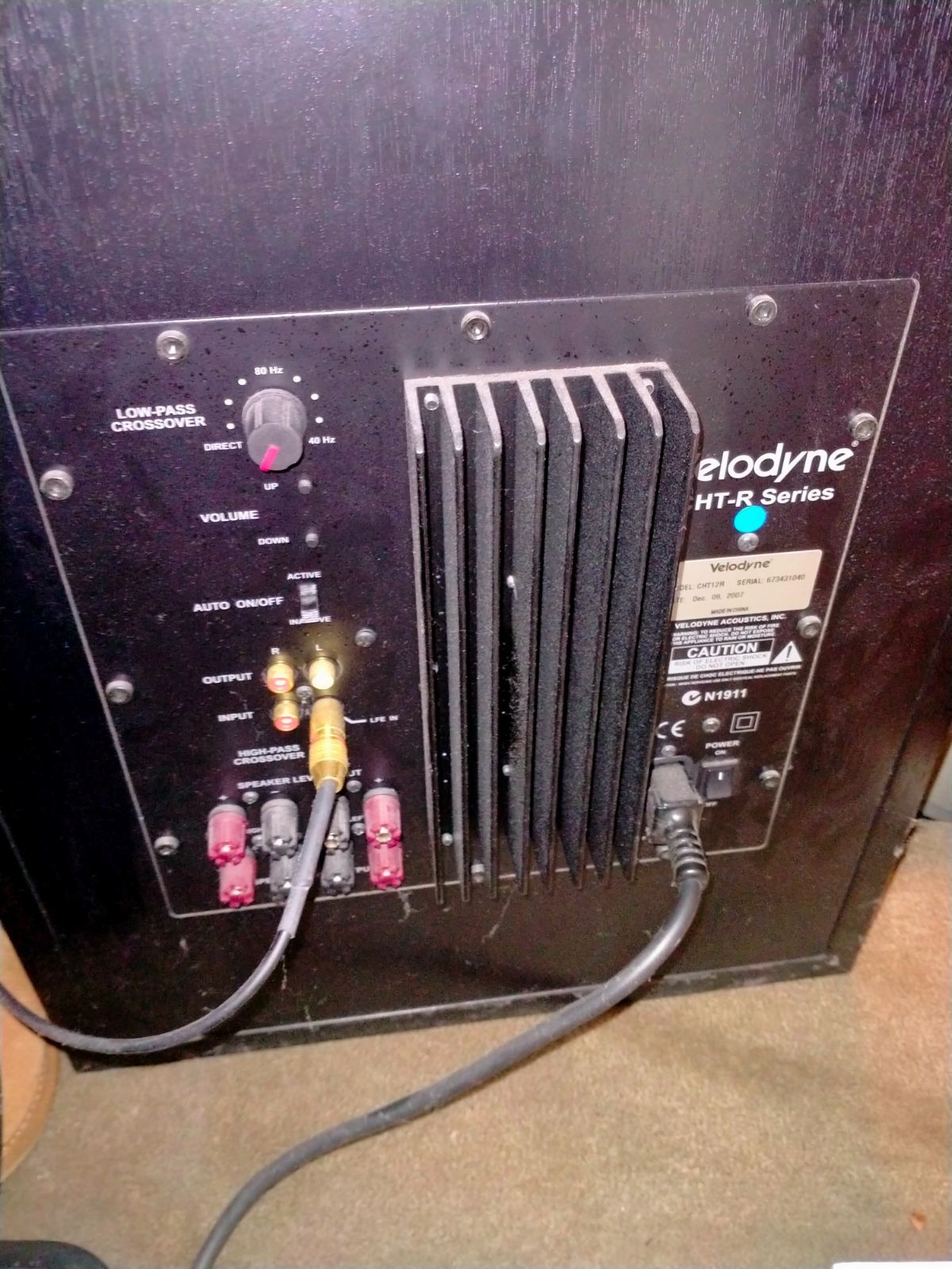 Velodyne CHT-12R, 12inch 200w |﻿ Stereo, Home Cinema, Headphones Components