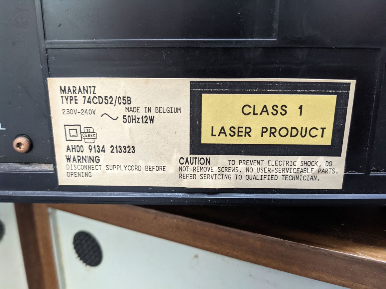 FS: Marantz CD-52 CD Player - Stereo, Home Cinema, Headphones ...