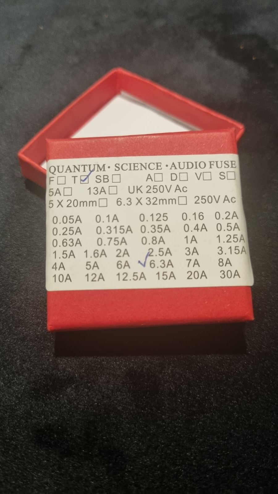 FS: Quantum Science Audio 5 x 20mm Slow Blow Fuse Yellow 6.3 amp - Hi ...