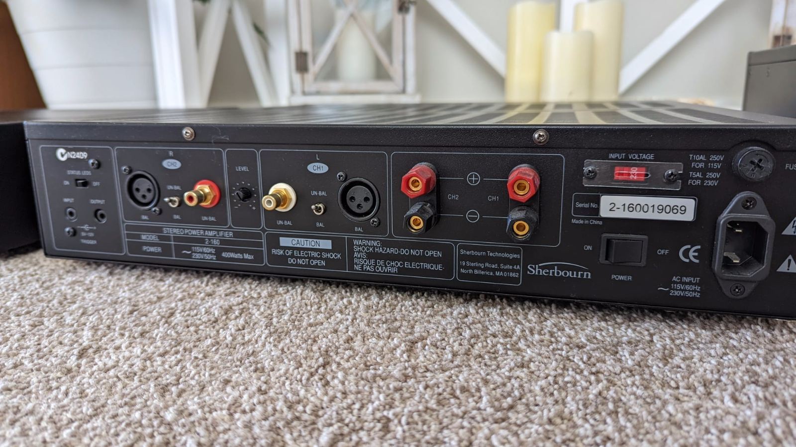 Sherbourn [Emotiva] 2-160: 2-CHANNEL POWER AMPLIFIER / PRE AMPLIFIER ...