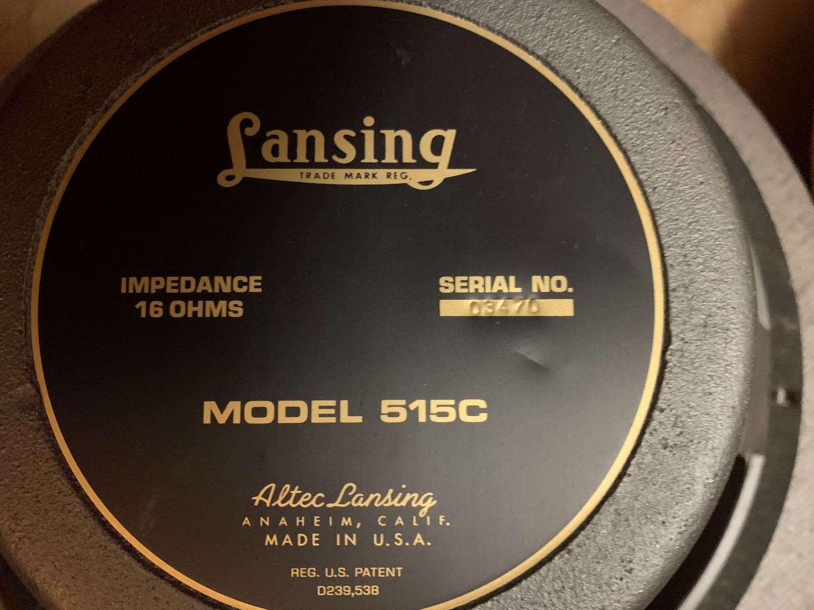 2 Altec 515-16C 15 inch Alnico audio drivers - Stereo, Home Cinema ...