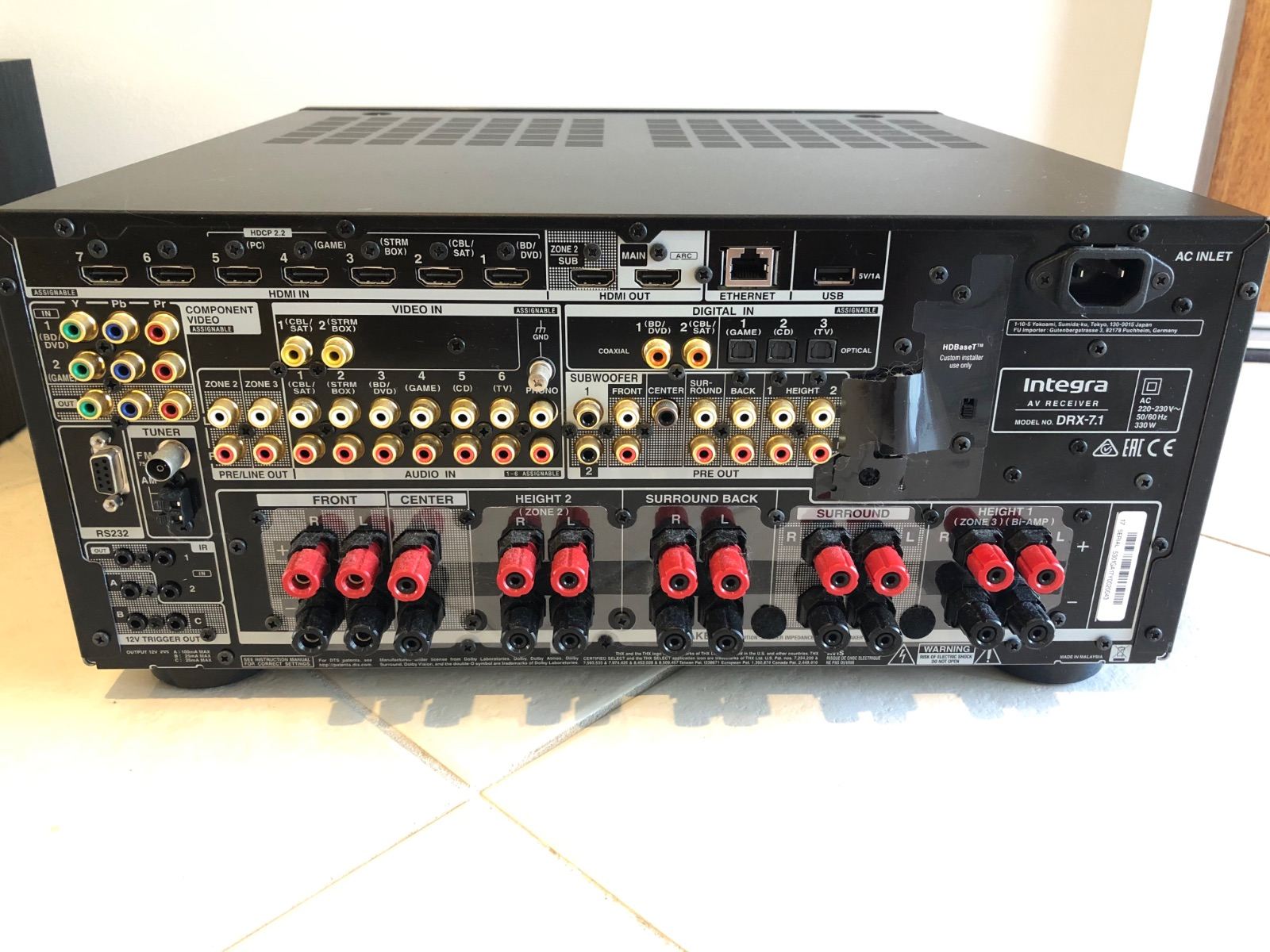 Integra DRX - 7.1 AV amp. - Stereo, Home Cinema, Headphones Components ...