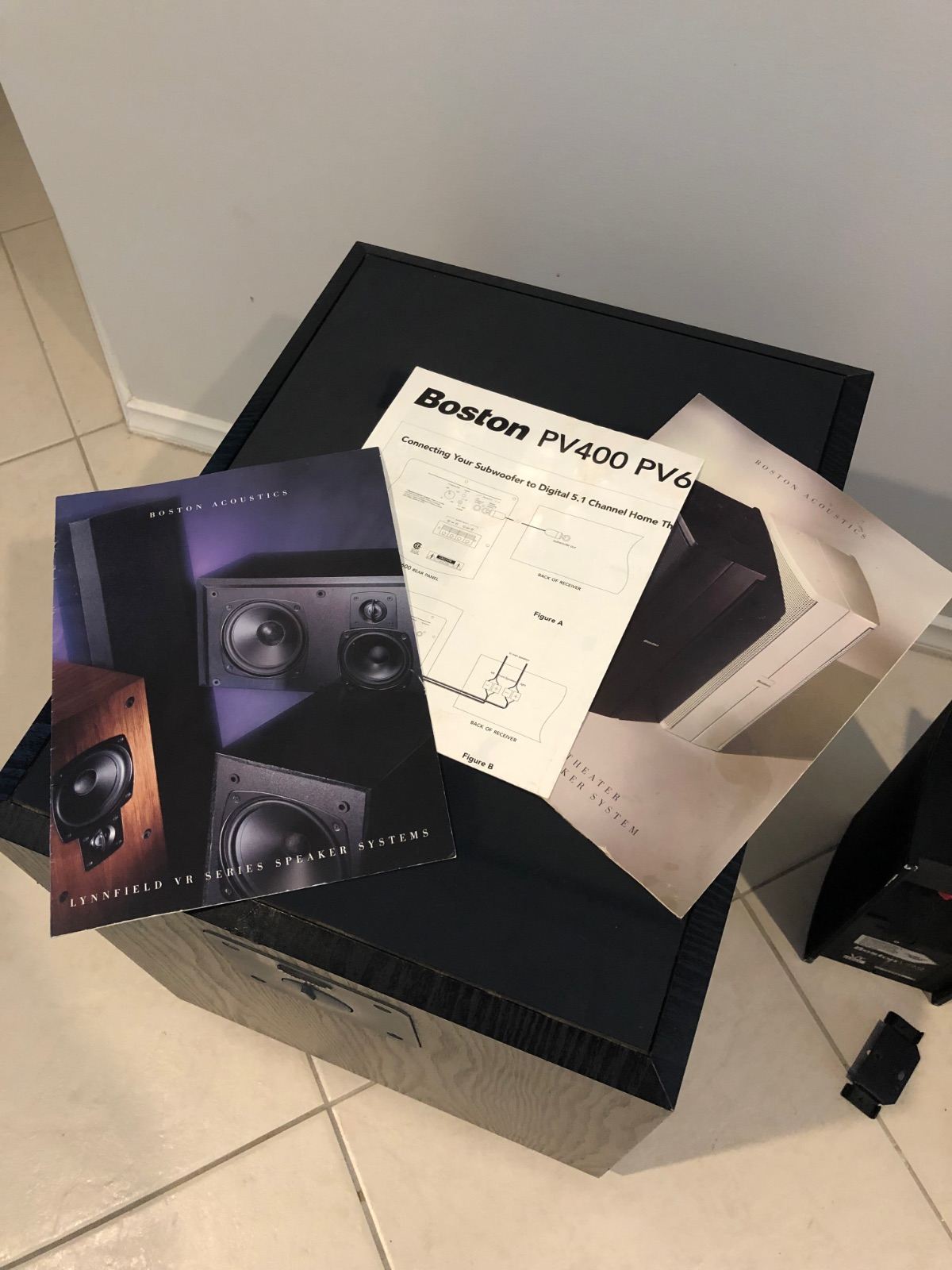 Boston Acoustic VR12 centre speaker, VRS surrounds, & PV800 sub ...