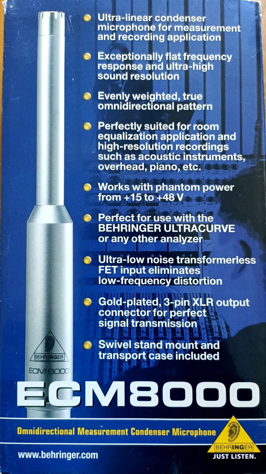 FS: Behringer ECM8000 measurement microphone with accessories. - Hi-Fi ...