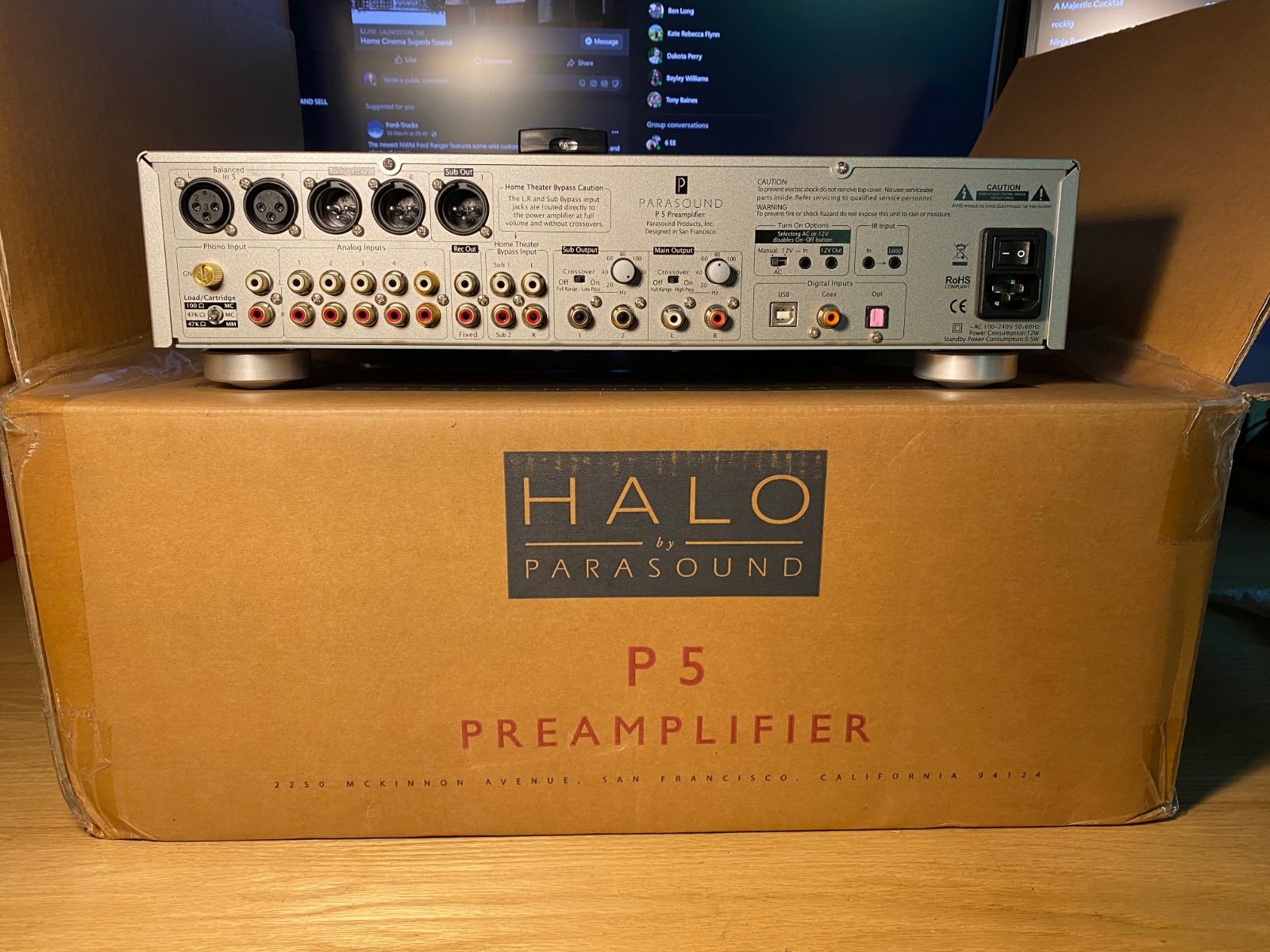 FS: Parasound P5 pre amplifier |﻿ Stereo, Home Cinema, Headphones ...