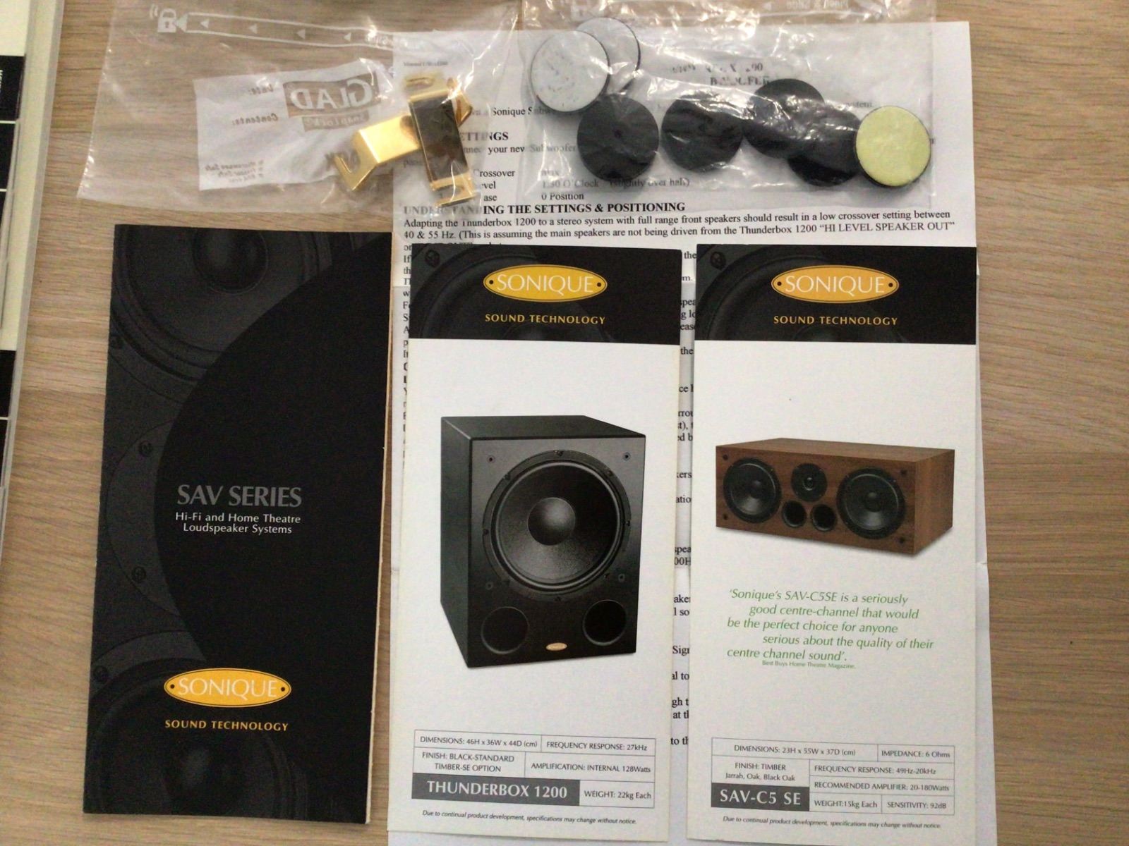 NAD 7.1 System including NAD T773 Amp with remote plus Sonique SAV 5 ...