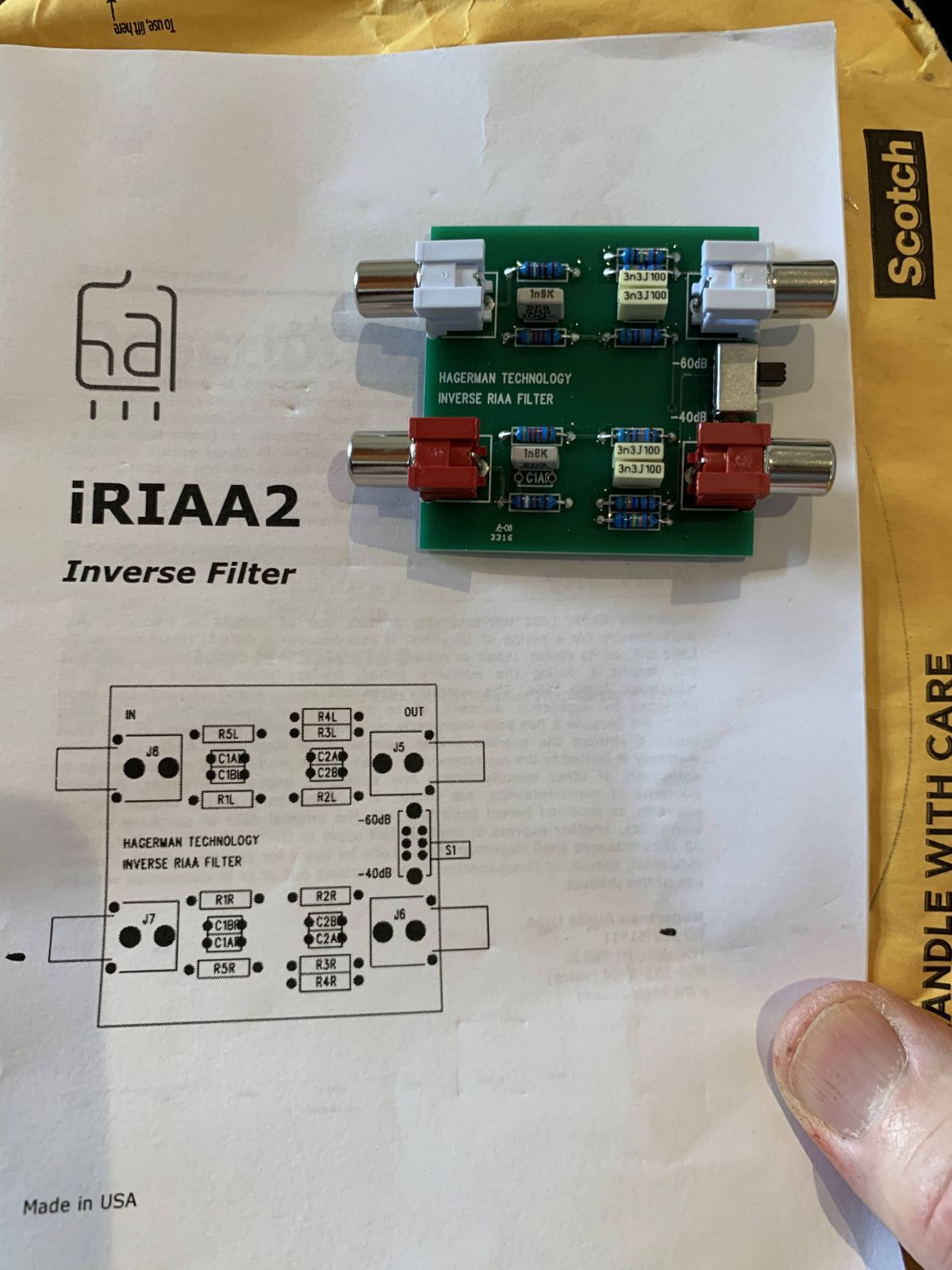 SOLD: FS: Hagerman iRIAA2 - Inverse RIAA Filter - Hi-Fi and Cinema ...