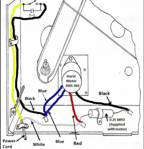 AC synchronous 60Hz turntable motor with 50hz supply drops 20% speed ...