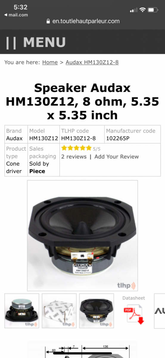 Dislodged Whizzer Cone - Mission 782's - DIY Audio Projects - StereoNET