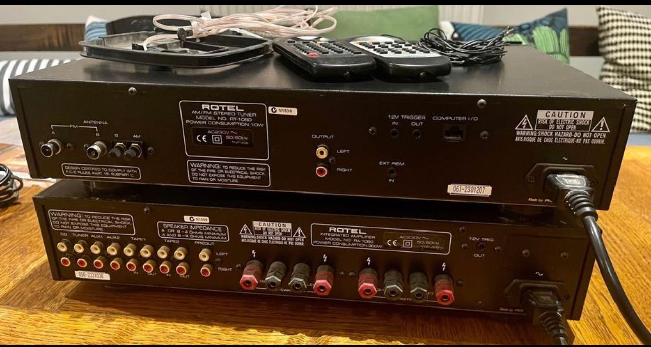 FS: Rotel Tuner RT 1080 & Rotel Integrated Amplifier RA 1060 - PRICE ...
