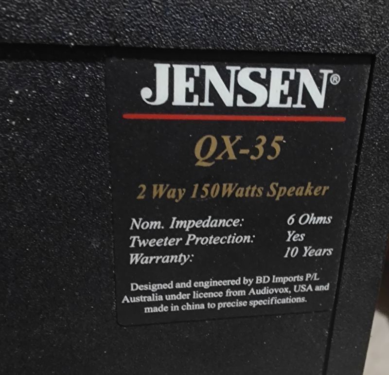 SOLD ELSEWHERE: FS: Jensen QX35 floorstanding speakers - Stereo, Home ...