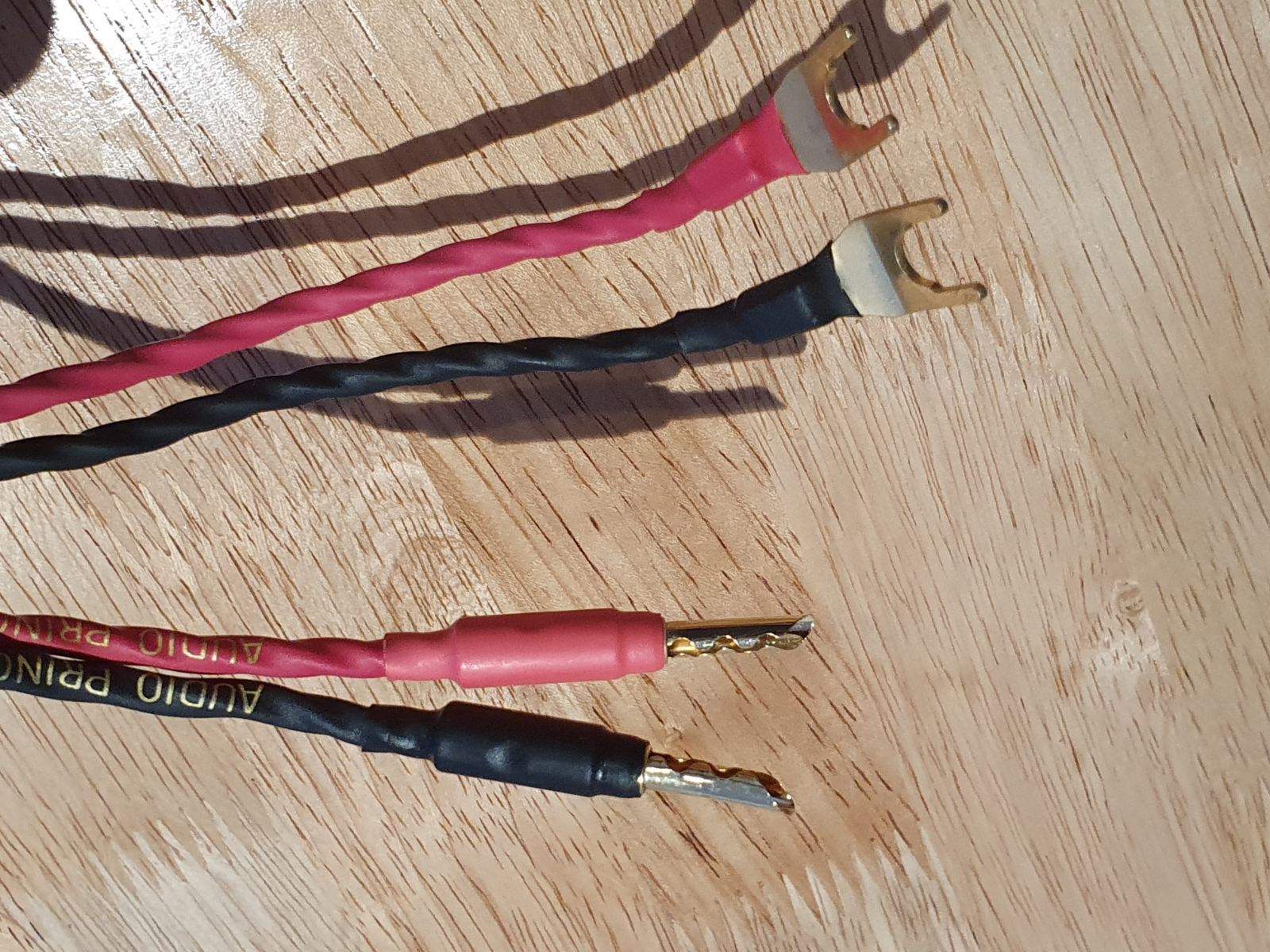 FS: Audio Principe Braided Teflon/Silver Plated Speaker Cables Bananas ...