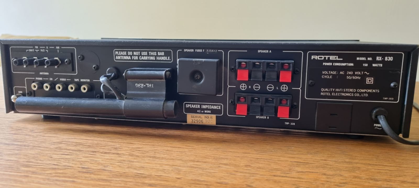 FS: Rotel RX-830 - Stereo, Home Cinema, Headphones Components - StereoNET