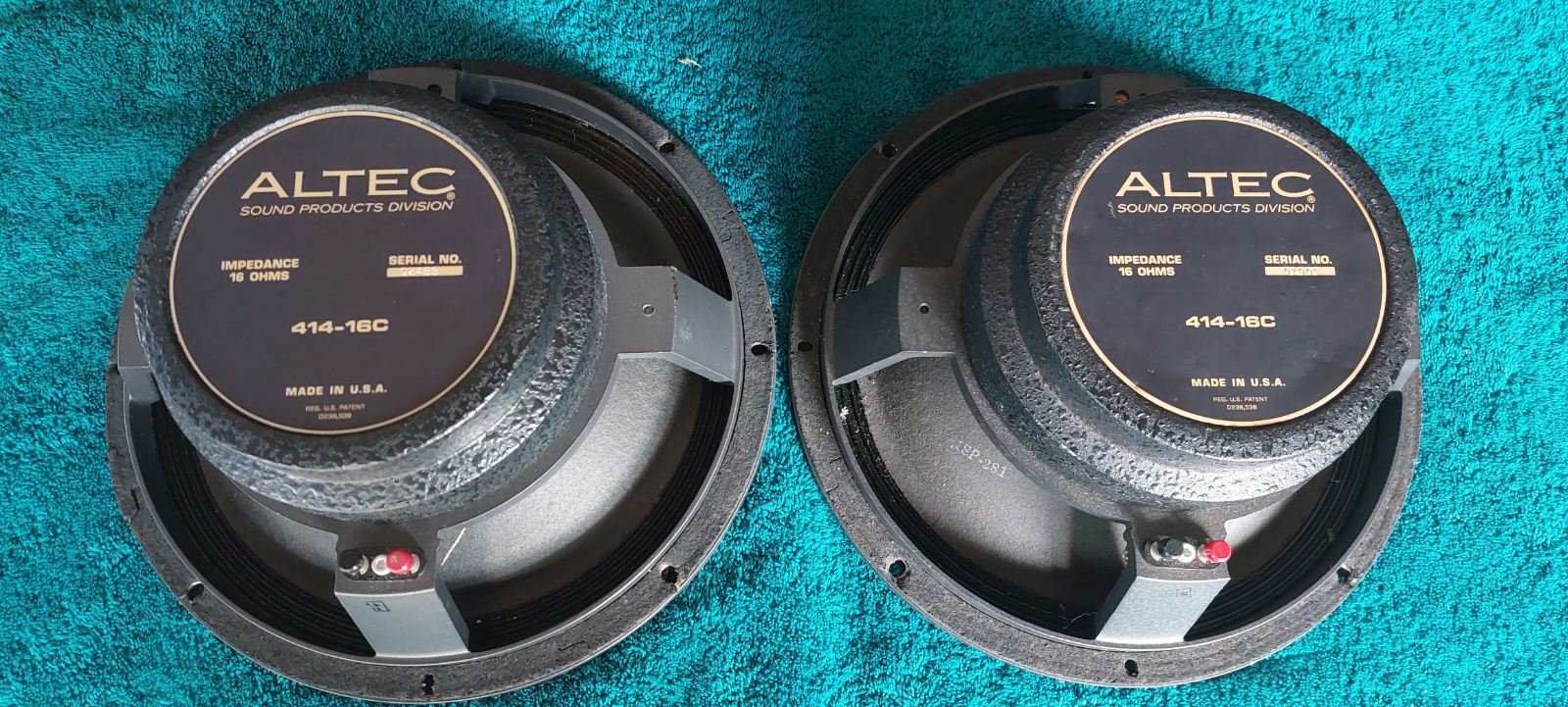 FS: Pair of Altec 414-16C 12" 16 ohm Alnico High Efficiency Speakers ...