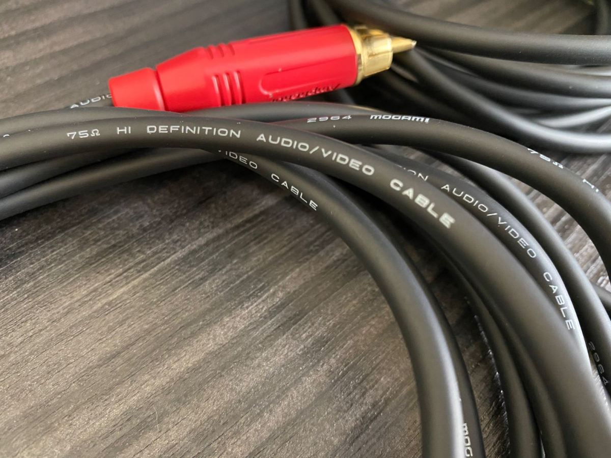 FS: Mogami RCA interconnects - 3 metre pair (75 ohm) - Hi-Fi and Cinema ...