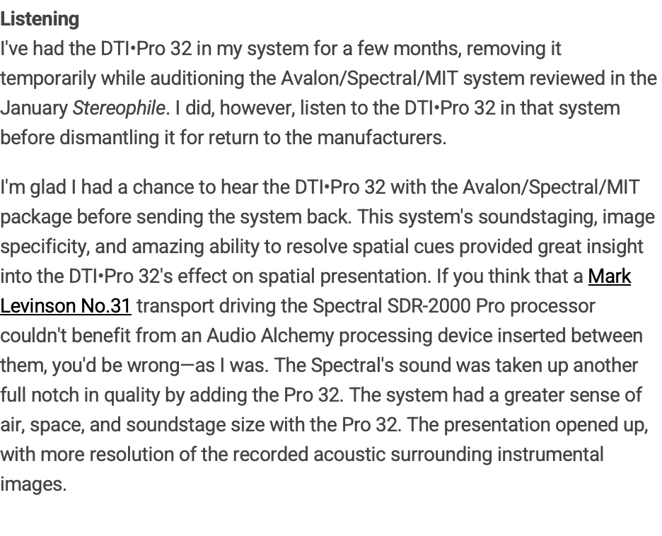 FS: Audio Alchemy DTI-Pro32 Jitter Filter - Stereo, Home Cinema ...