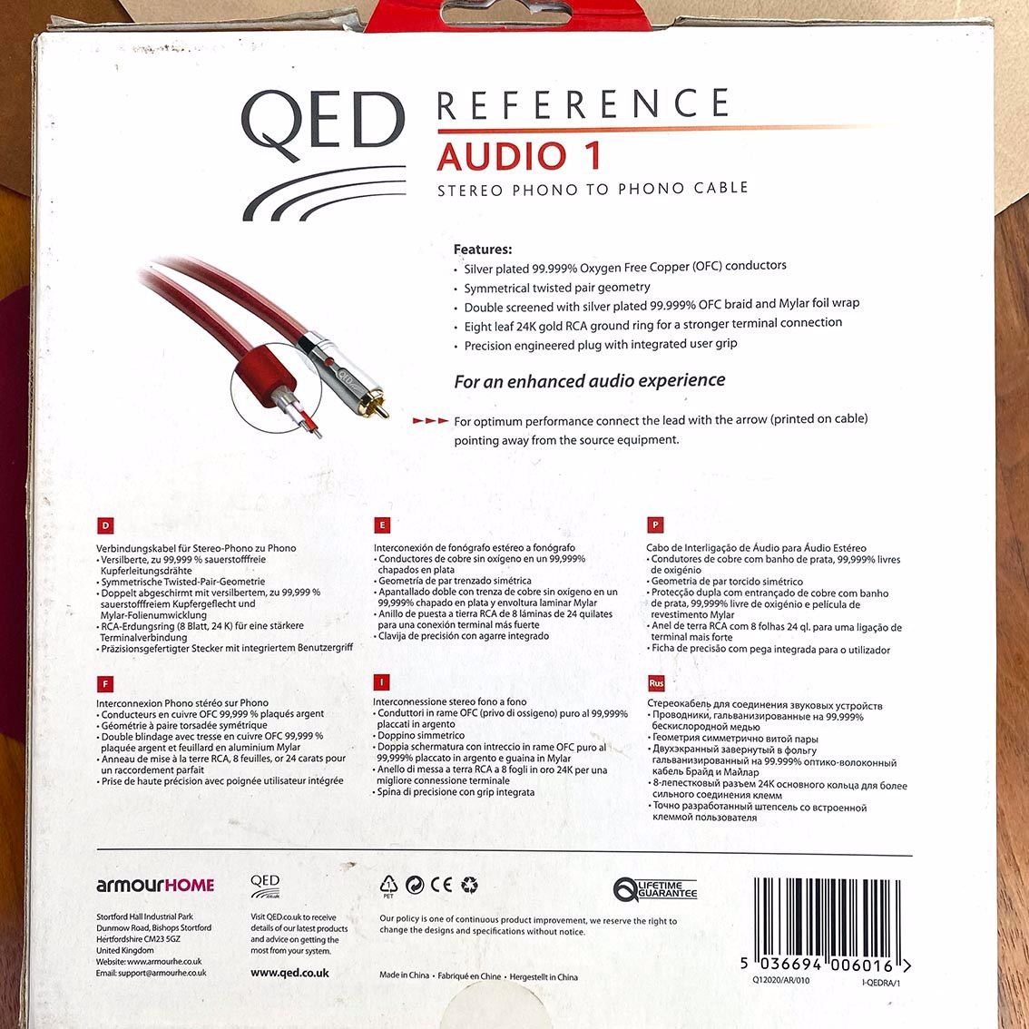 FS: QED Reference Audio 1 Stereo Phono to Phono Cable 1.0m |﻿ Hi-Fi and ...