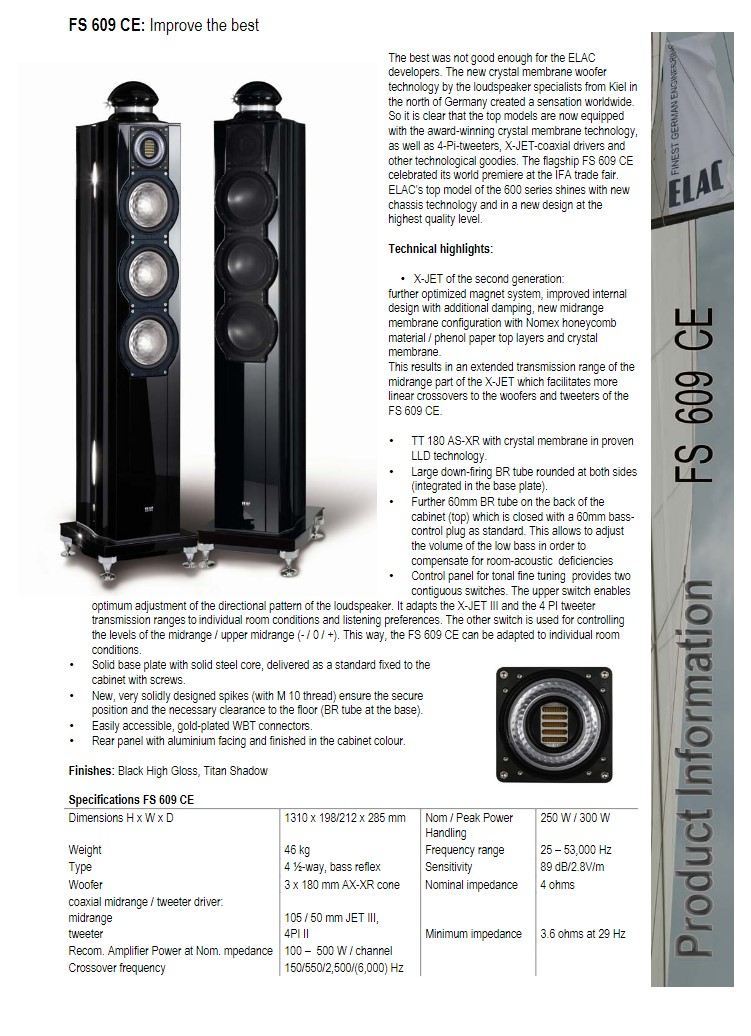 FS: Elac - 247.3 - Floor Standing Speakers,very nice sounding speaker ...