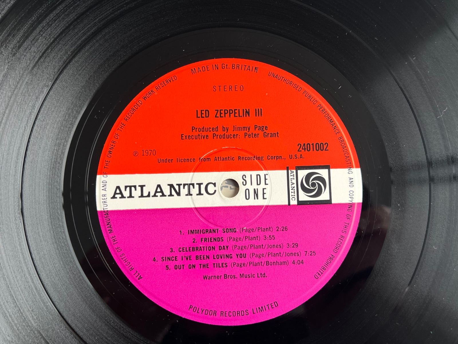 Led Zeppelin / Led Zeppelin III Vinyl UK 1st Press 1970 Peter Grant ...