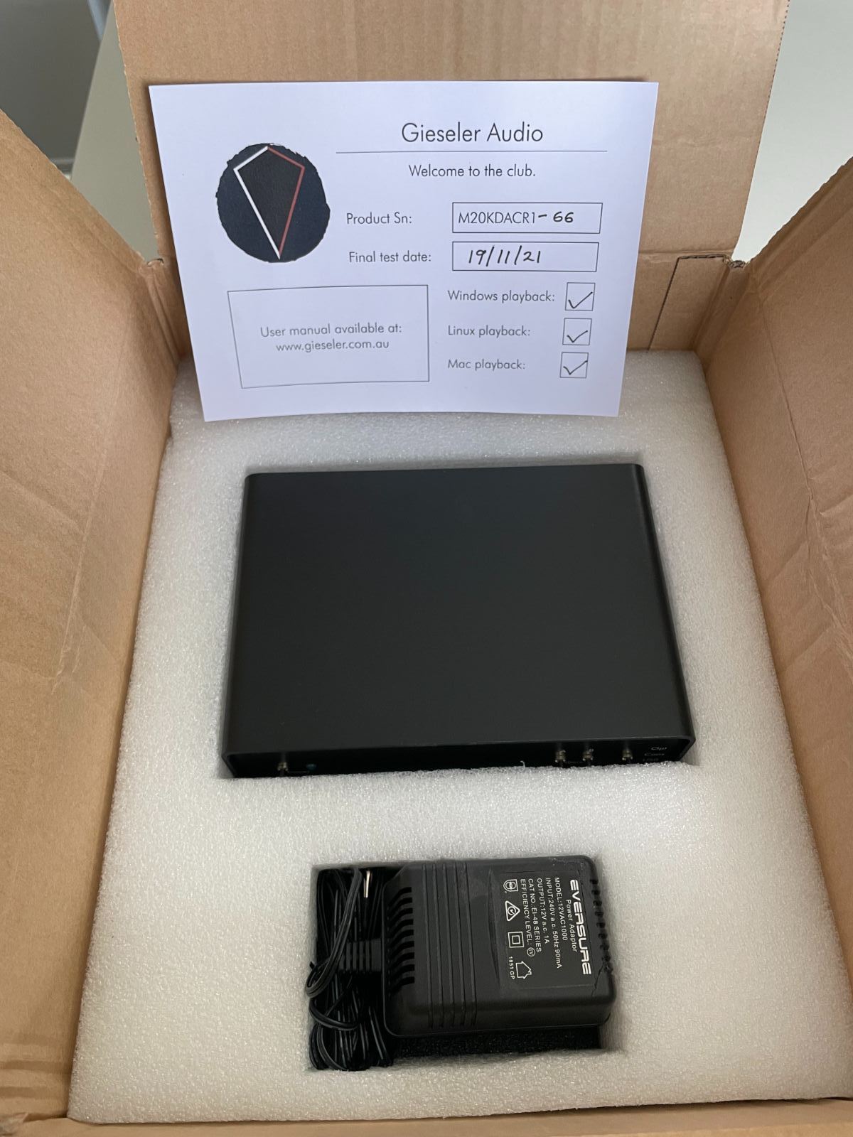 FS: Gieseler Kompakt R2R AD1862 multibit NOS Dac |﻿ Stereo, Home Cinema ...