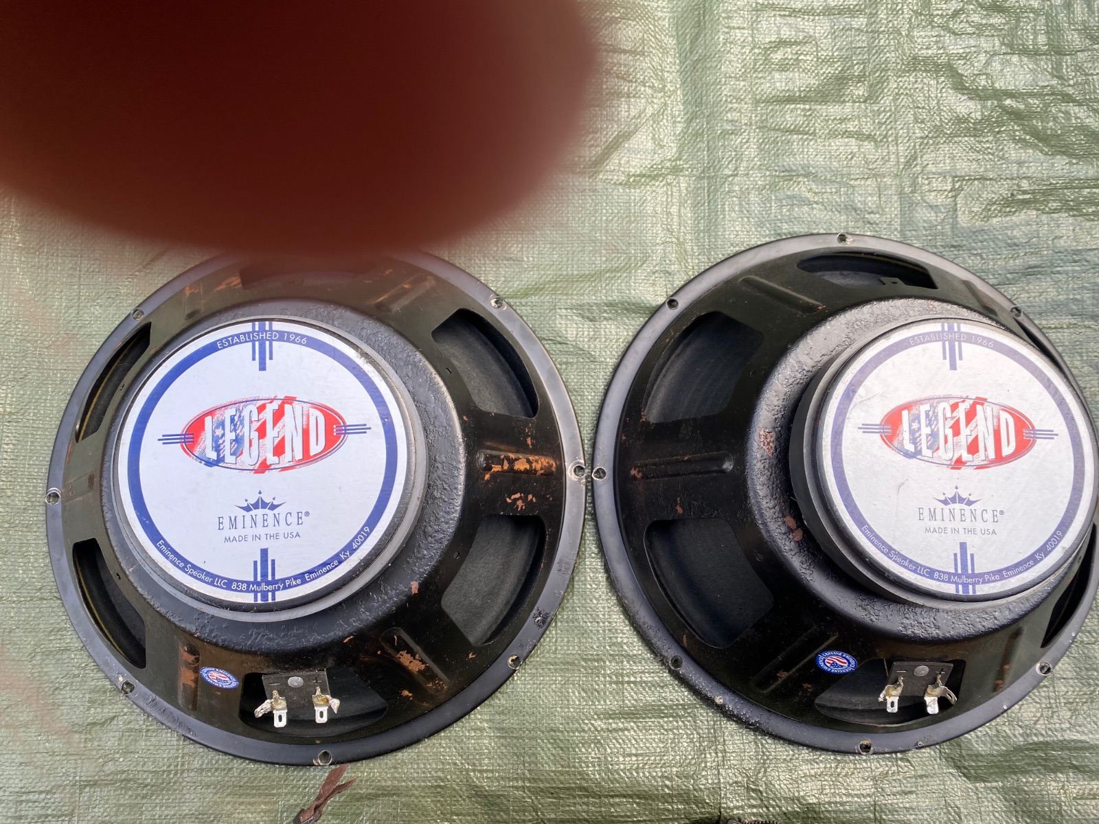 PAIR Eminence Alpha 15a 15 inch drivers. plus FREE 2 PAIRS of 12 inch ...